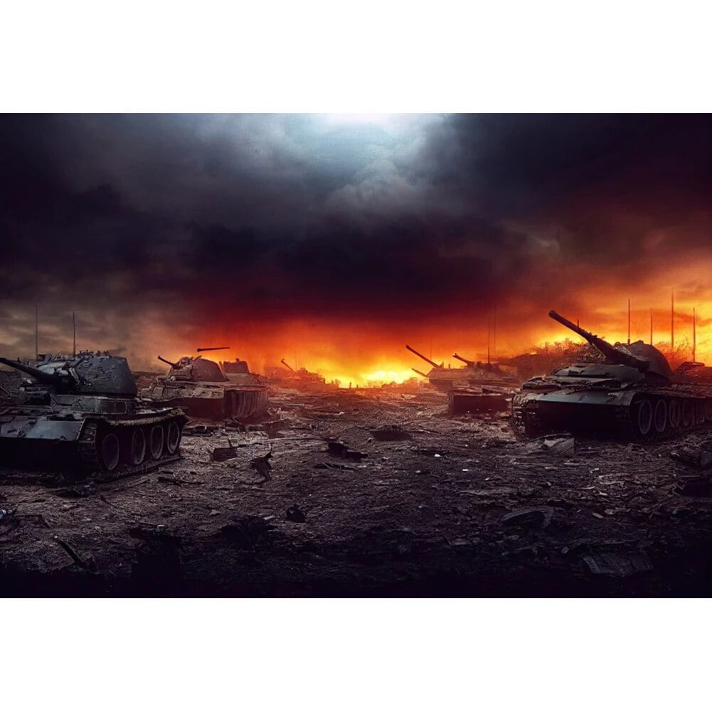 Destroyed City Ruins Background Armageddon Destroyed Streets Planet ...