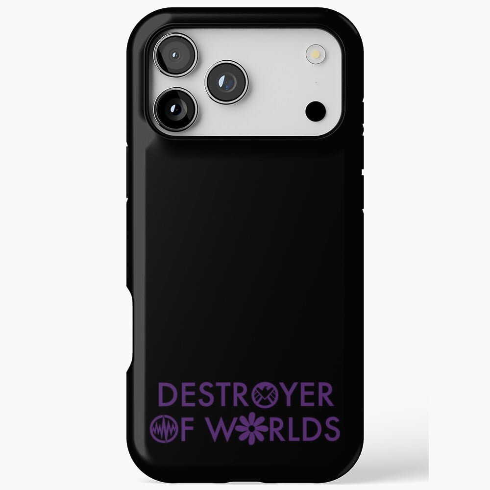 Destroyer Of Worlds Quote Black Text iPhone Case 17 11 12 13 14 15 16 ...