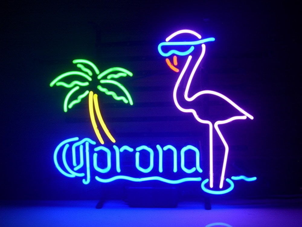 Desung Brand New 20"x16" Corona Extra Pink Flamingo Neon Light - 100% ...
