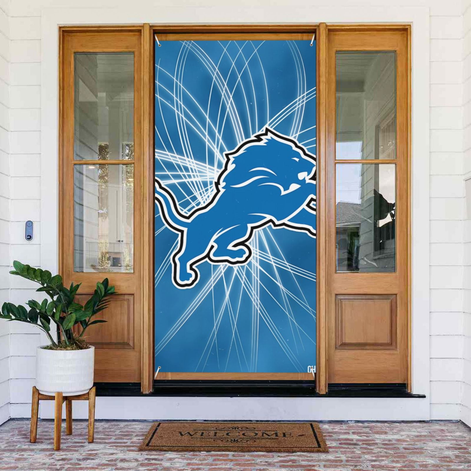 Det_Lions Football Party Decorations, Football Door Cover Game Day ...