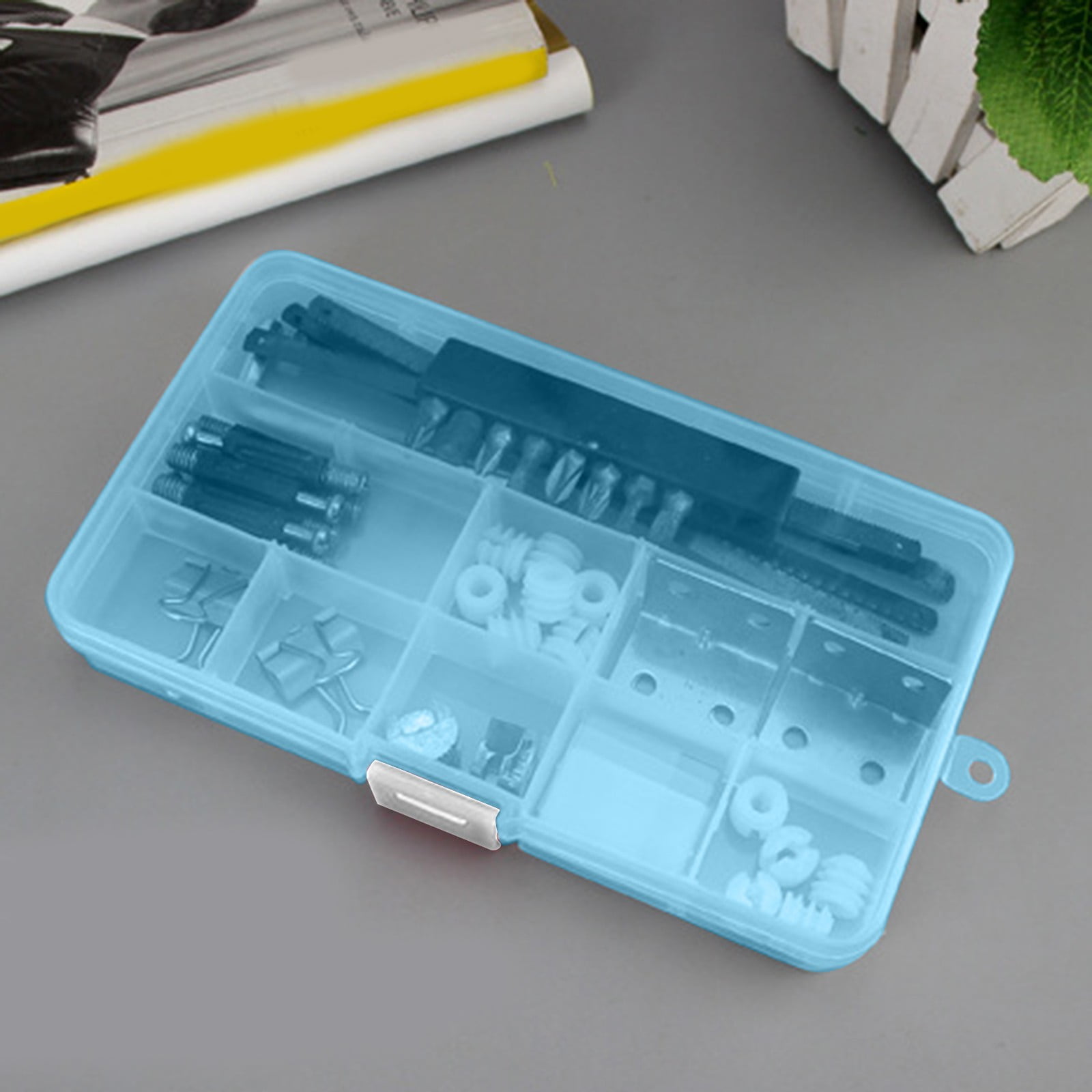 Detachable 15 Cell Box Transparent Cover Jewelry Parts Arrangement Box ...