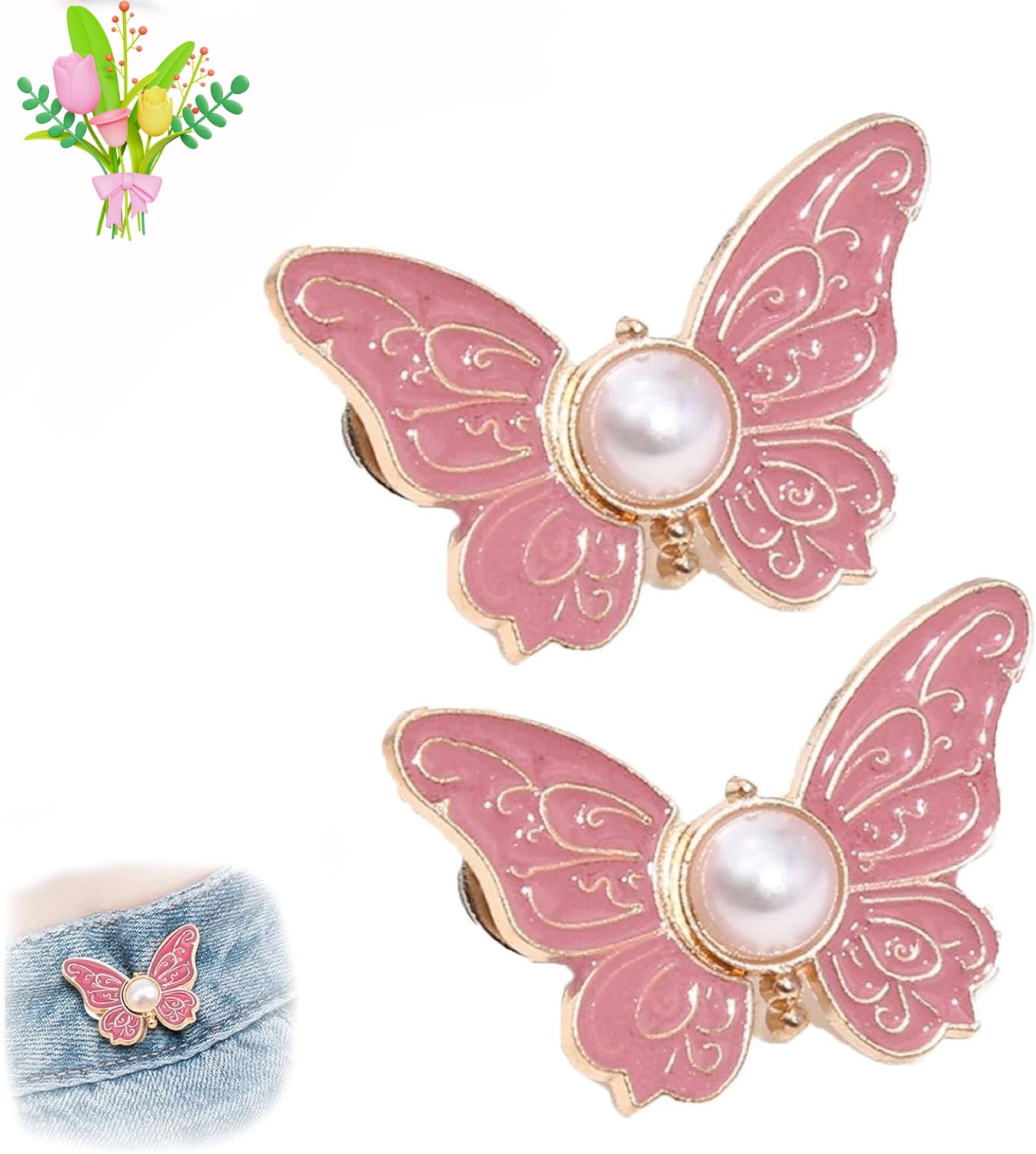 Detachable Butterfly Clips, 2-Pack Detachable ButterflyClips, Butterfly ...