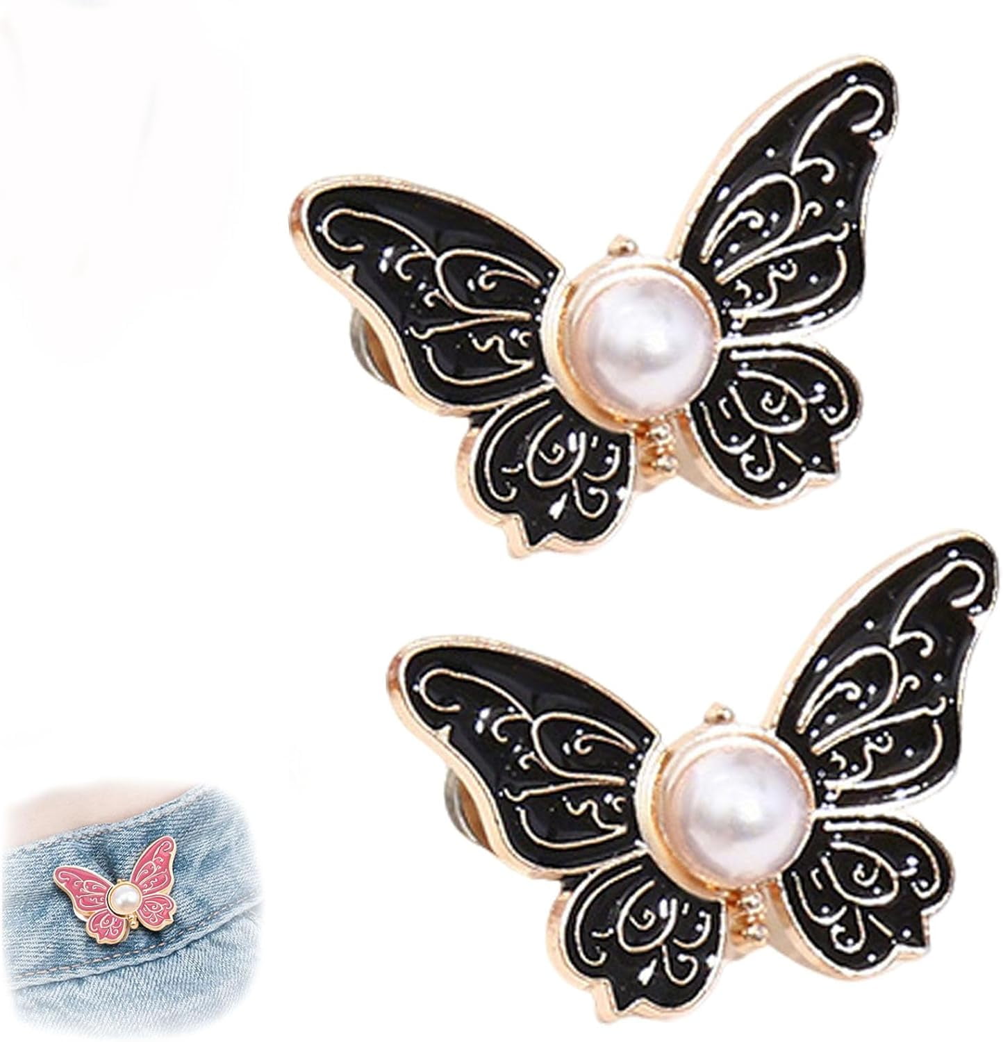Detachable Butterfly Clips, 2-Pack Detachable ButterflyClips, Butterfly ...