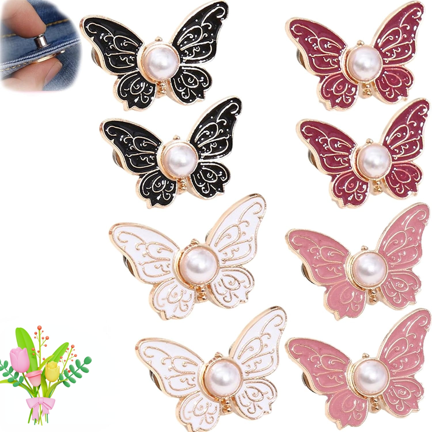Detachable Butterfly Clips, 2-Pack Detachable ButterflyClips, Butterfly ...