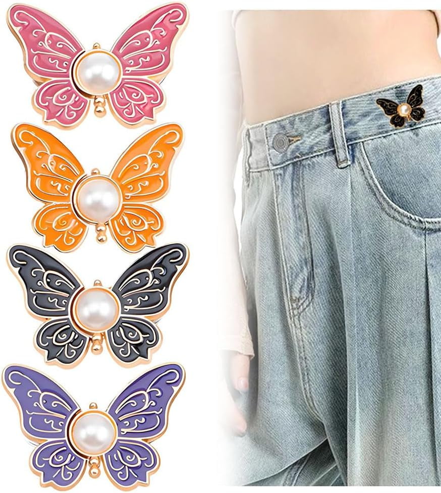 Detachable Butterfly Clips, Adjustable Pant Waist Tightener for Loose ...