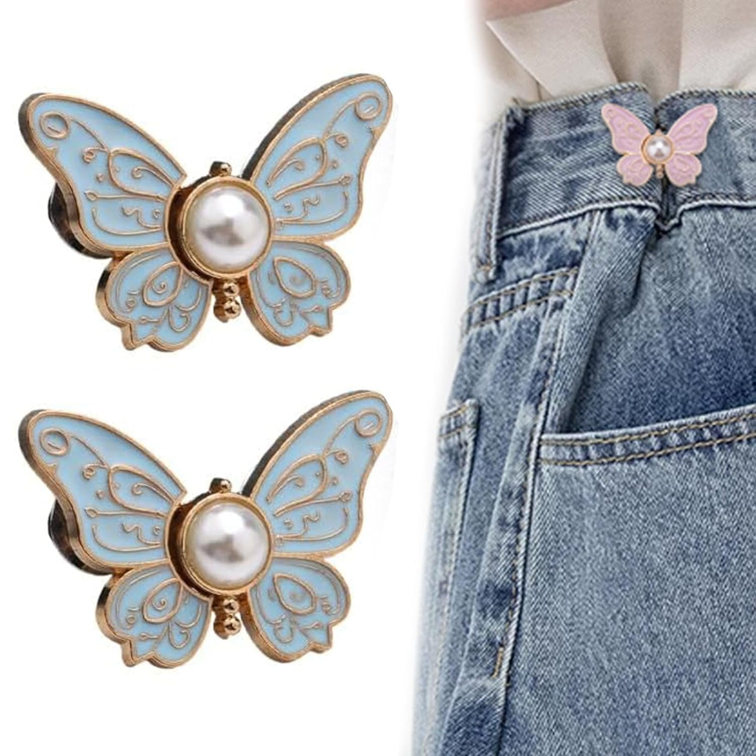 Detachable Butterfly Clips, Butterfly Waist Cinching Button, Reusable ...