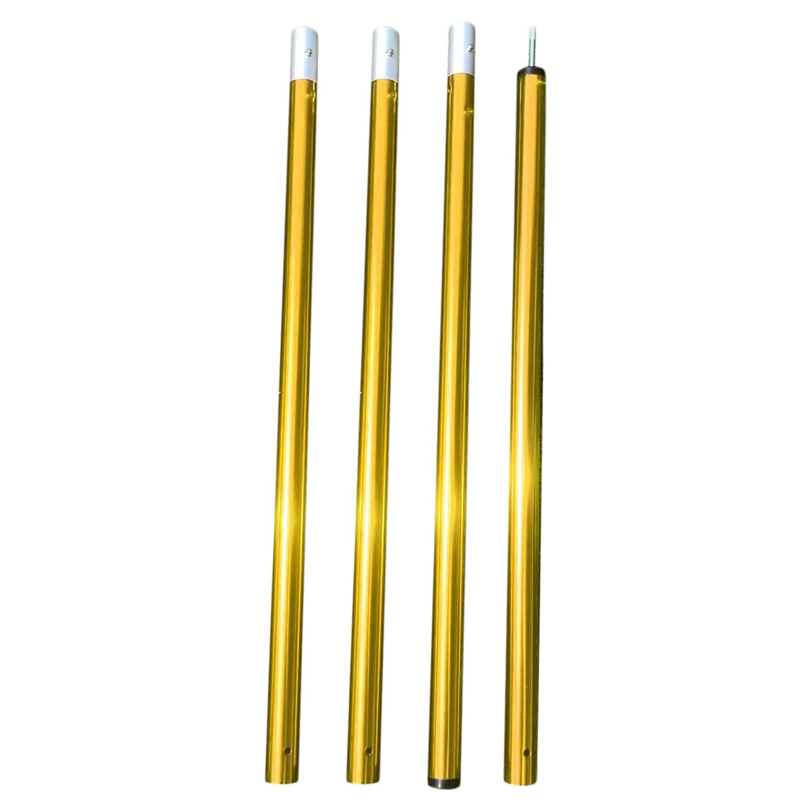 Detachable Camping Tarp Poles Shelter Support Rods Tent Rods Golden ...