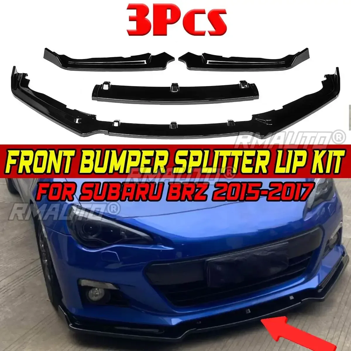 Detachable Car Front Bumper Splitter Lip Spoiler Bumper Diffuser For ...