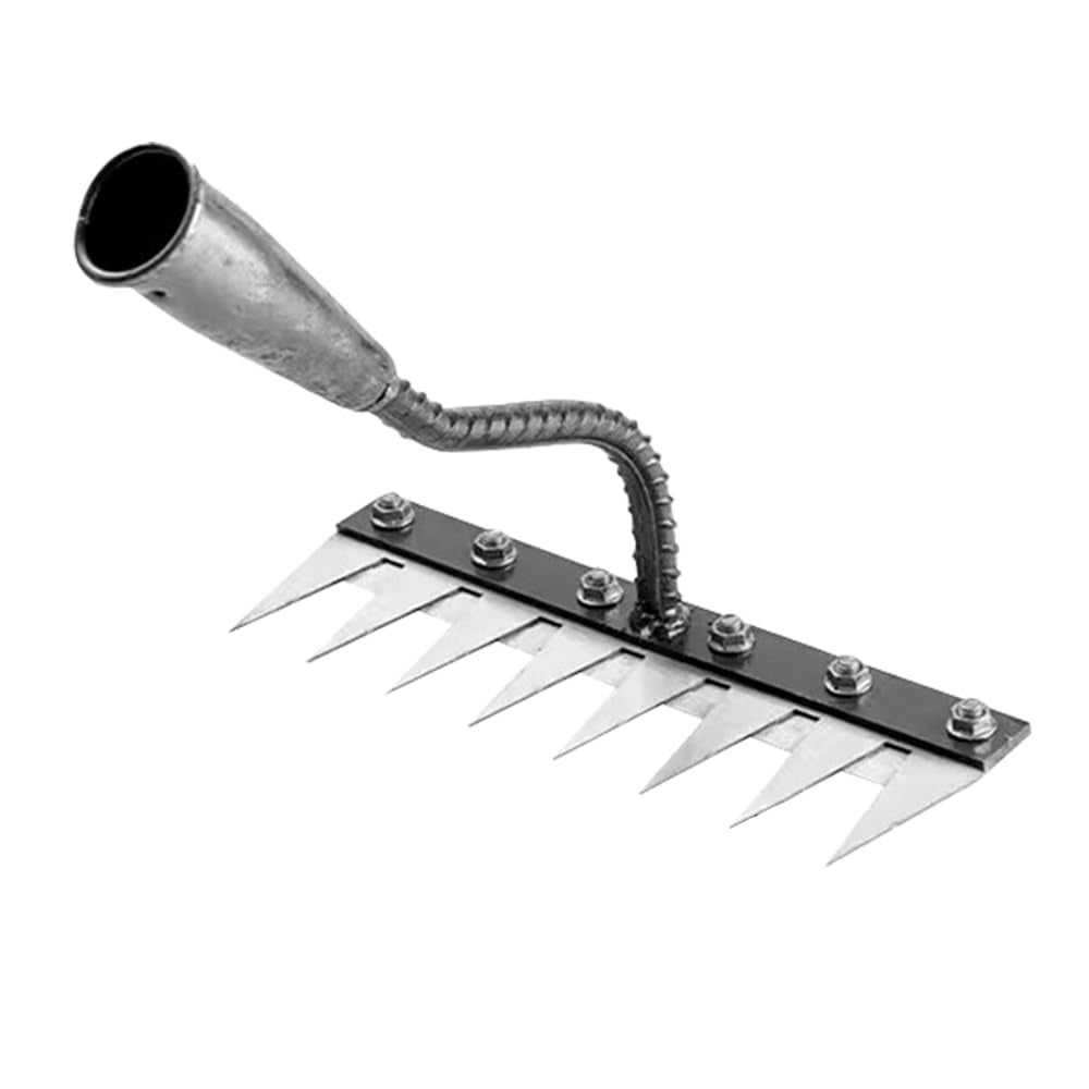 Detachable Carbon Steel Weeding Rake - Heavy Duty Dethatcher with 5-8 ...