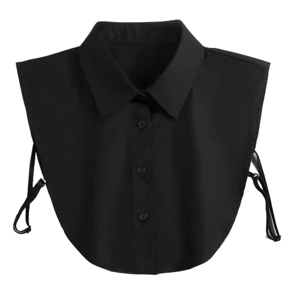Detachable Collar Blouse Shirt for Men & Women, Polyester Half Shirt ...