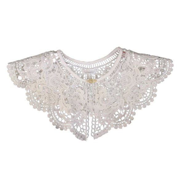 Vintage Lace Collar - Adult's White Floral Lace Collar (M202.24 ...