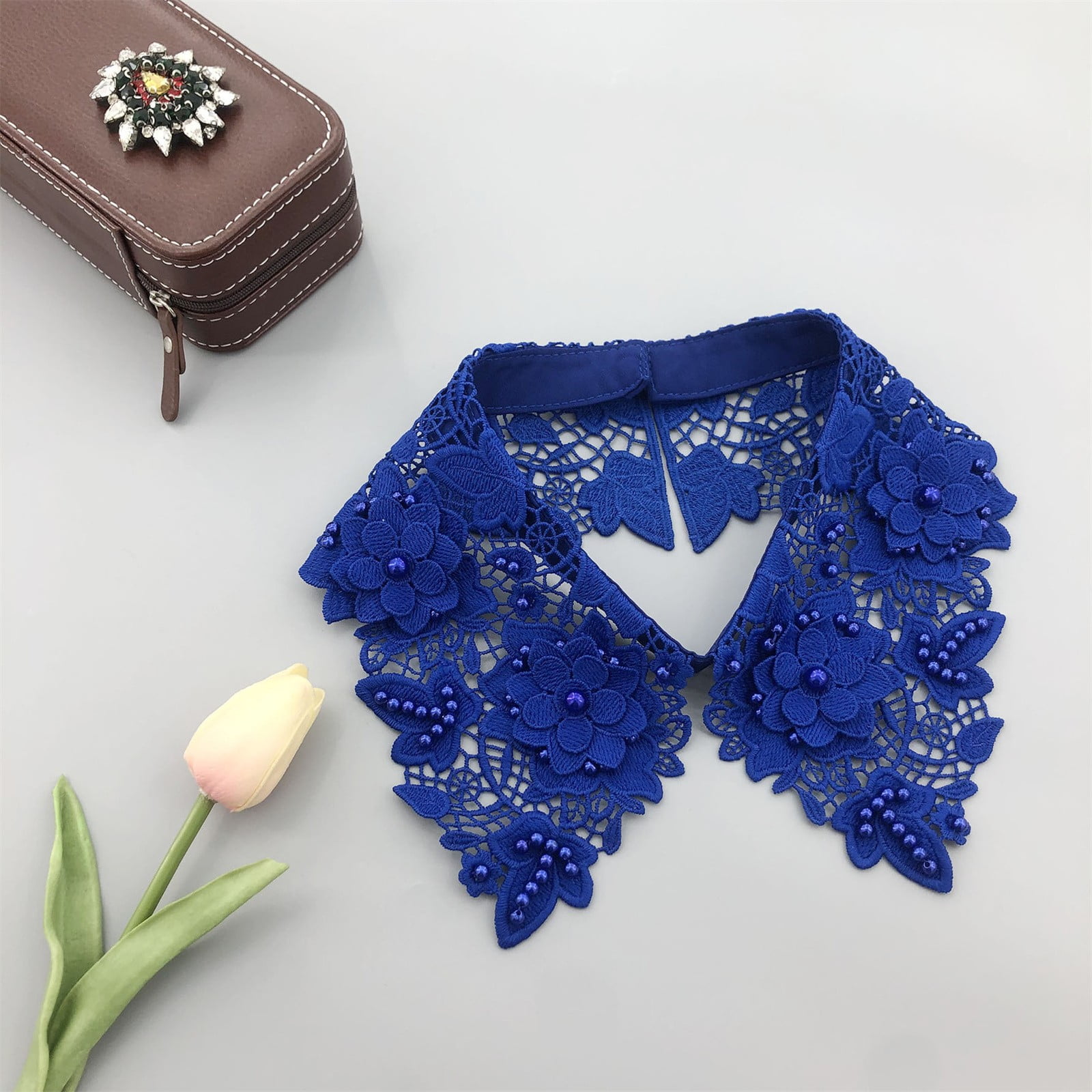 Detachable Collar, Multicolor Lace Flower Collar, Water Soluble ...