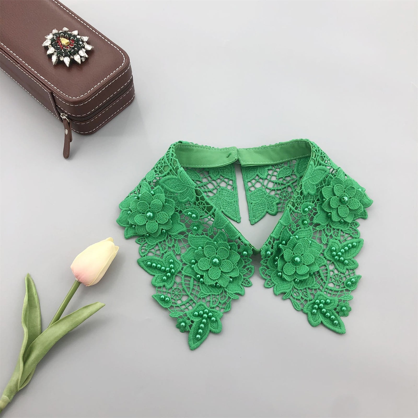 Detachable Collar, Multicolor Lace Flower Collar, Water Soluble ...