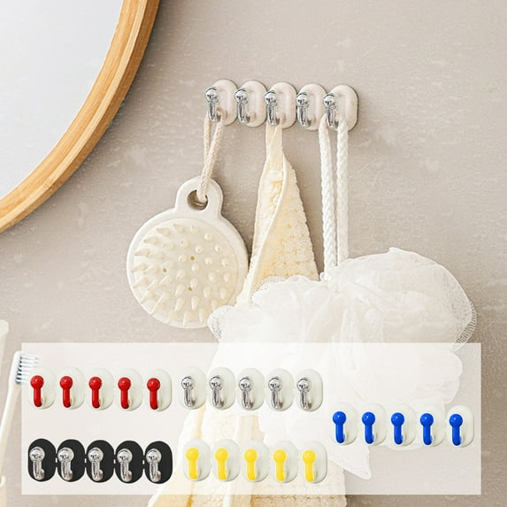 Detachable No Drill Wall Hooks – Multi-Purpose Plastic Hooks | Strong ...