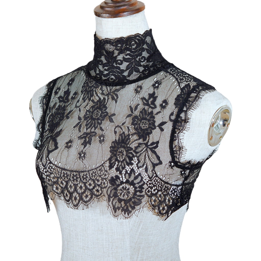 Detachable False Collar Embroidery Neck Ruff Covering Collar for Women ...