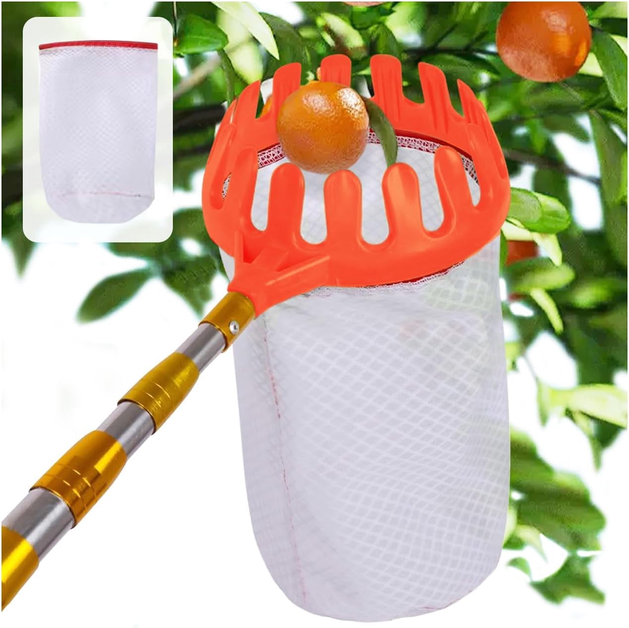 Detachable Fruit Picker Head Fruit Catcher Basket Fruit Picker Harvest ...