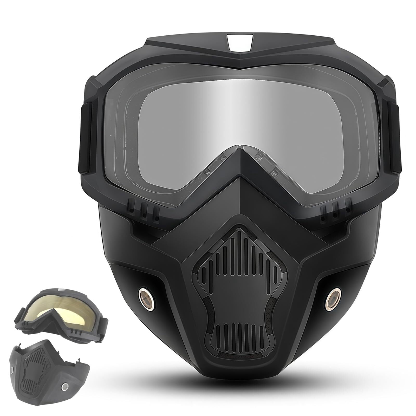 Detachable Full Face Goggle Mask, 2027 New Riding and Cutting, Anti ...