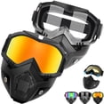 Detachable Full Face Goggle Mask, Anti-Fog Grass Cutting Goggles for ...