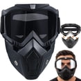 Detachable Full Face Goggle Mask, Anti-Fog Impact Resistant Shield for ...