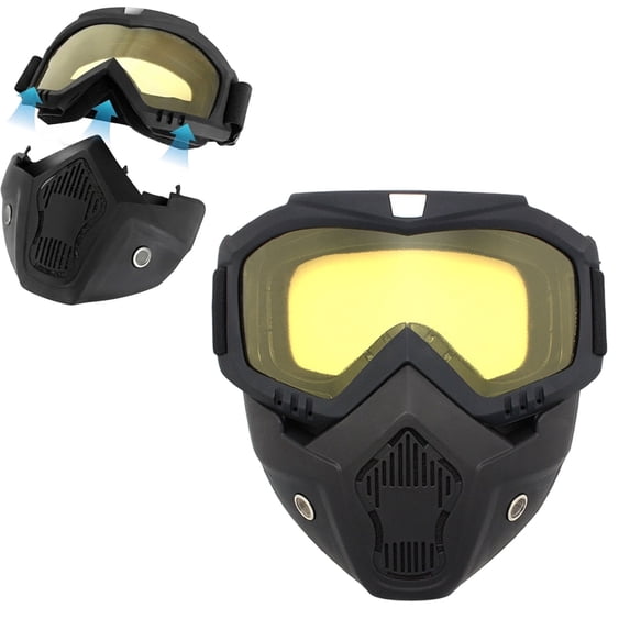 Detachable Full Face Goggle Mask, Full Face Protection with Detachable ...