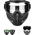 Detachable Full Face Goggle Mask,Goggle Mask for Welding & Riding,Anti ...