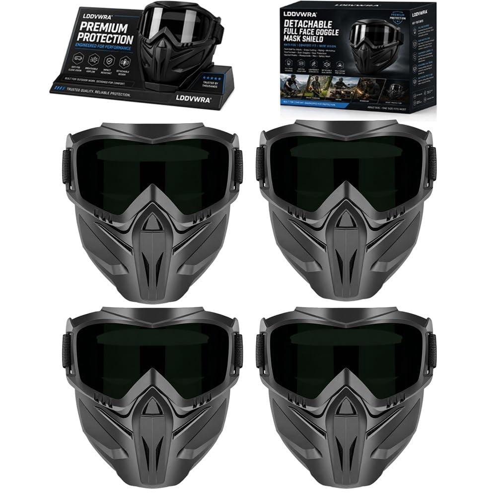 Detachable Full Face Goggle Mask Shield for Adults, Grass Cutting ...