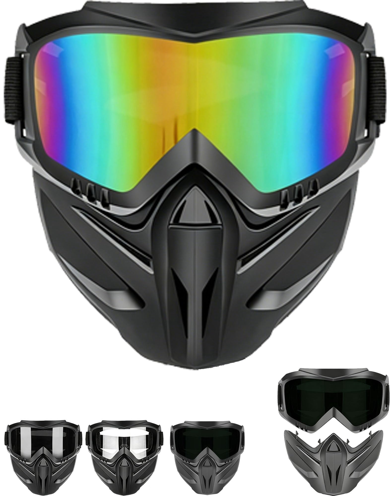 Detachable Full Face Goggle Mask,Suitable for Mowing, Welding and ...