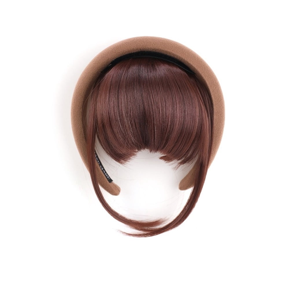 Detachable Headband Synthetic Fake Bangs Hair , Synthetic Wigs Headband ...