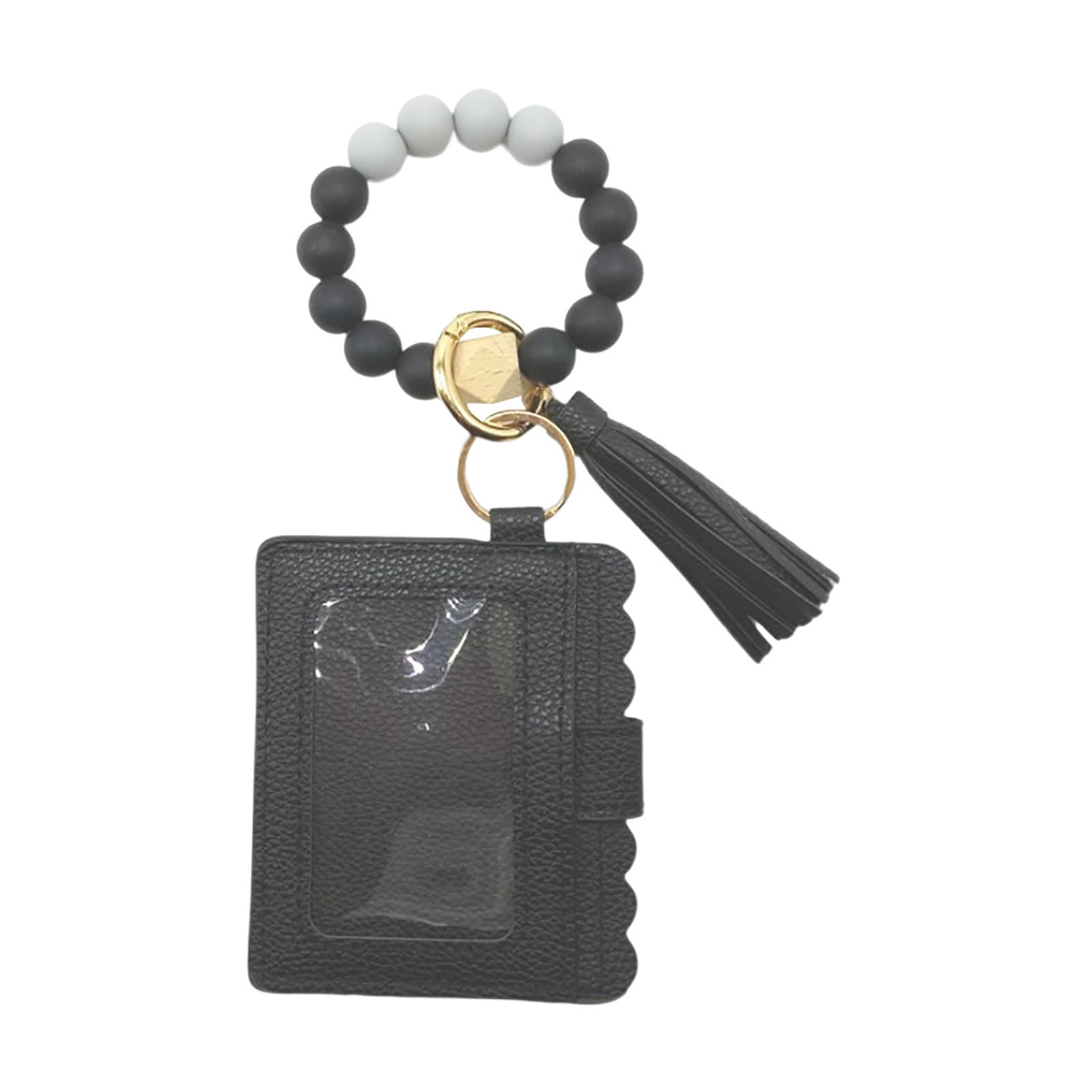 Detachable Key Ring Wristlet Keychain Bracelet Credit Card Holder ...