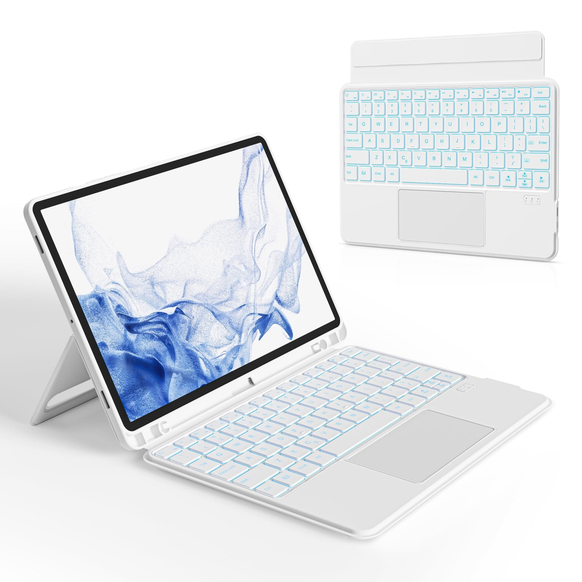 Detachable Keyboard Cases for 12.4-inch Samsung Galaxy Tab S7+/S8+/S7FE ...
