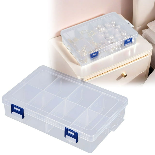 Detachable Large 8 Grid Storage Box Transparent PP Plastic Box ...