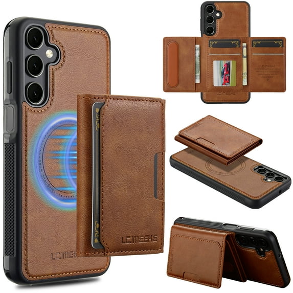 Detachable Magnetic Wallet Case for Samsung Galaxy A35, Premium PU ...
