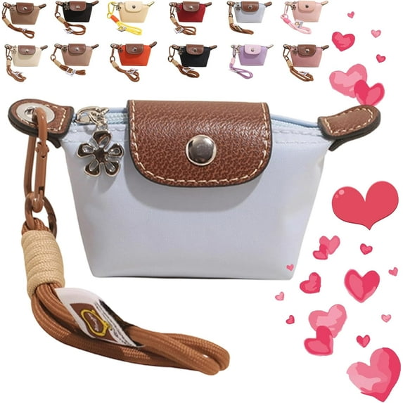 Detachable Nylon Wrist Strap Coin Purse,Mini Nylon Dumpling Bag with ...