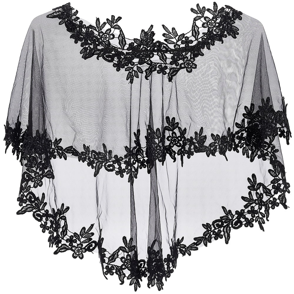 Detachable Polyester Bridal Lace Shawls Bolero Shrug Shawl Wedding ...