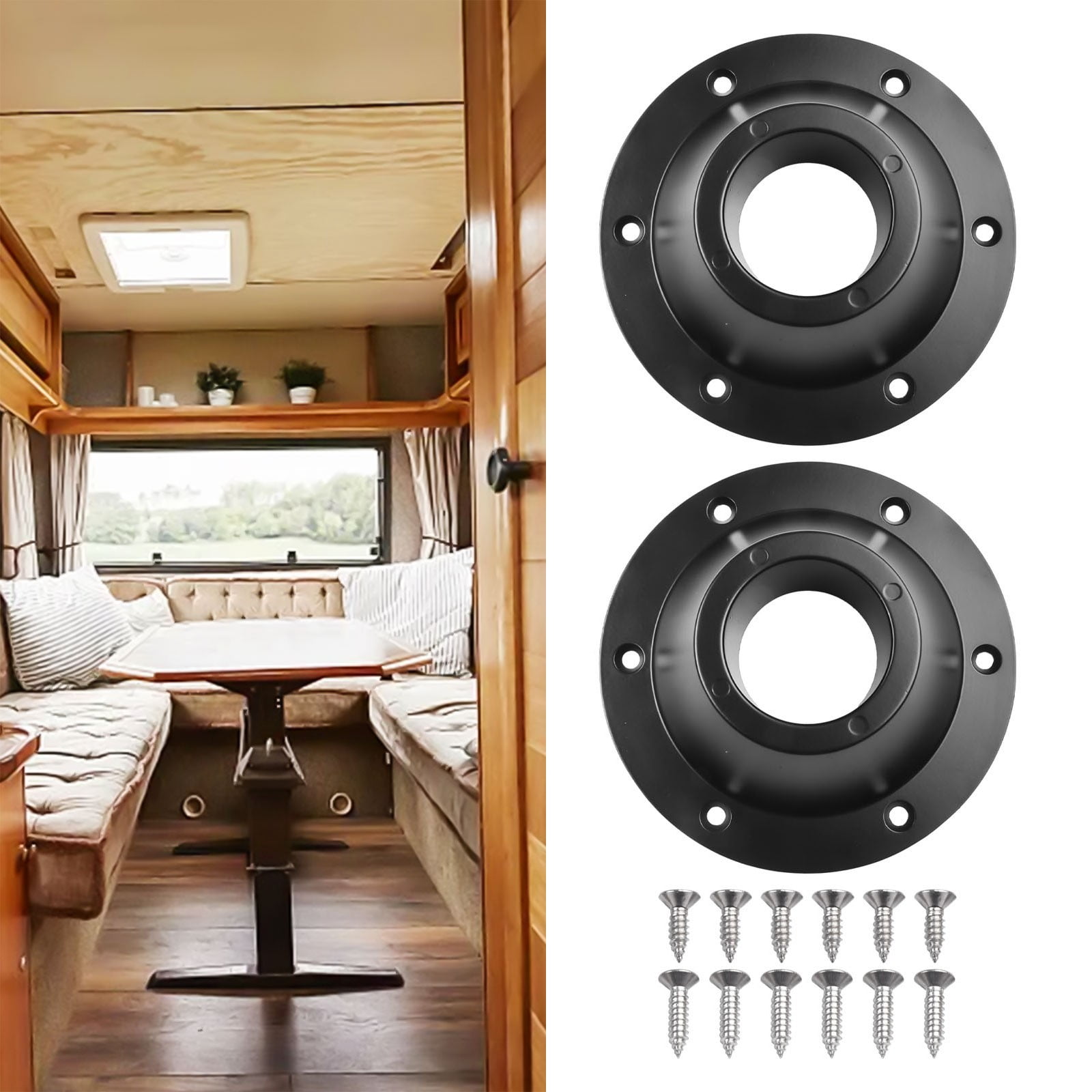 Detachable RV Table Leg Base with Multi-Angle Rotation for Enhanced ...