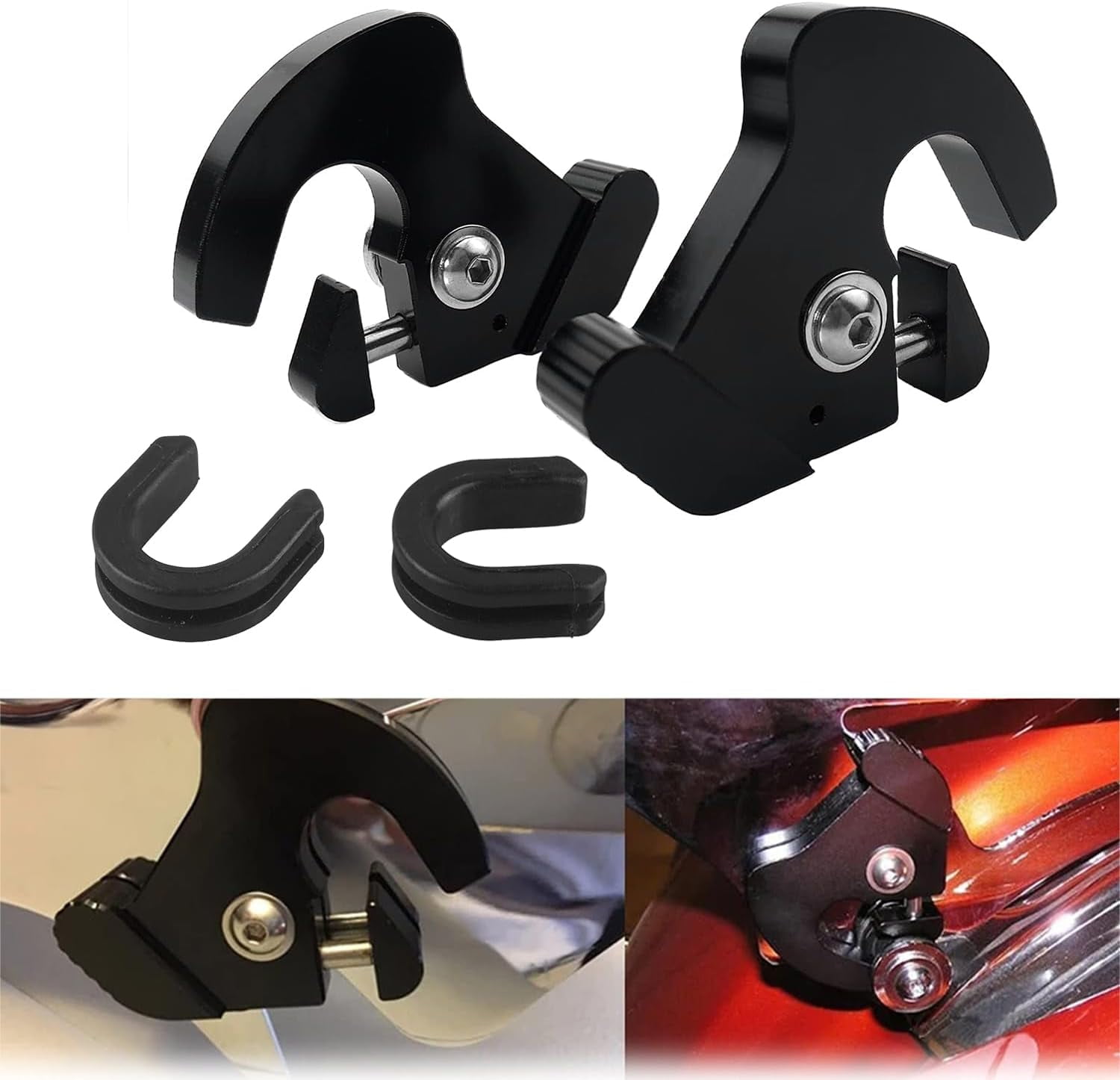 Detachable Rotary Mounting Sissy Bar Luggage Rack Latch Clips Kit Fits ...