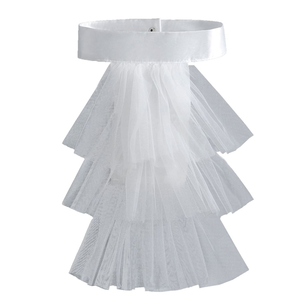 Detachable Ruffled Jabot Collar Multilayered Lace Collar for Steampunk ...