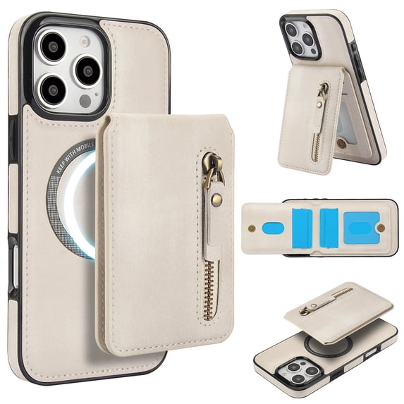 Detachable Strong Magnetic Case for iPhone 12 Pro / 12, 2-in-1 Zipper ...