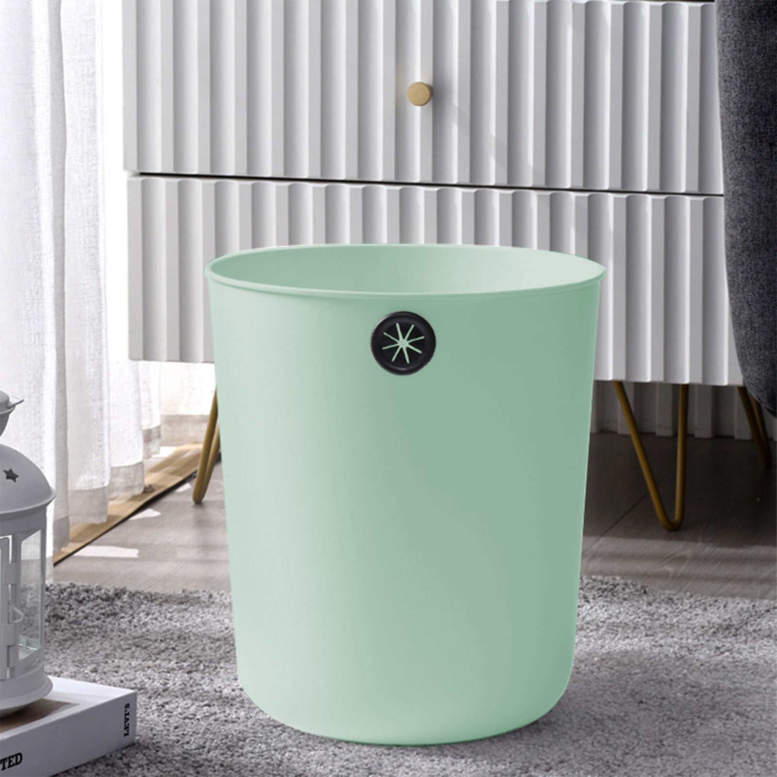 Detachable Trash Can with Pressure Ring,Household Garbage Bin with ...