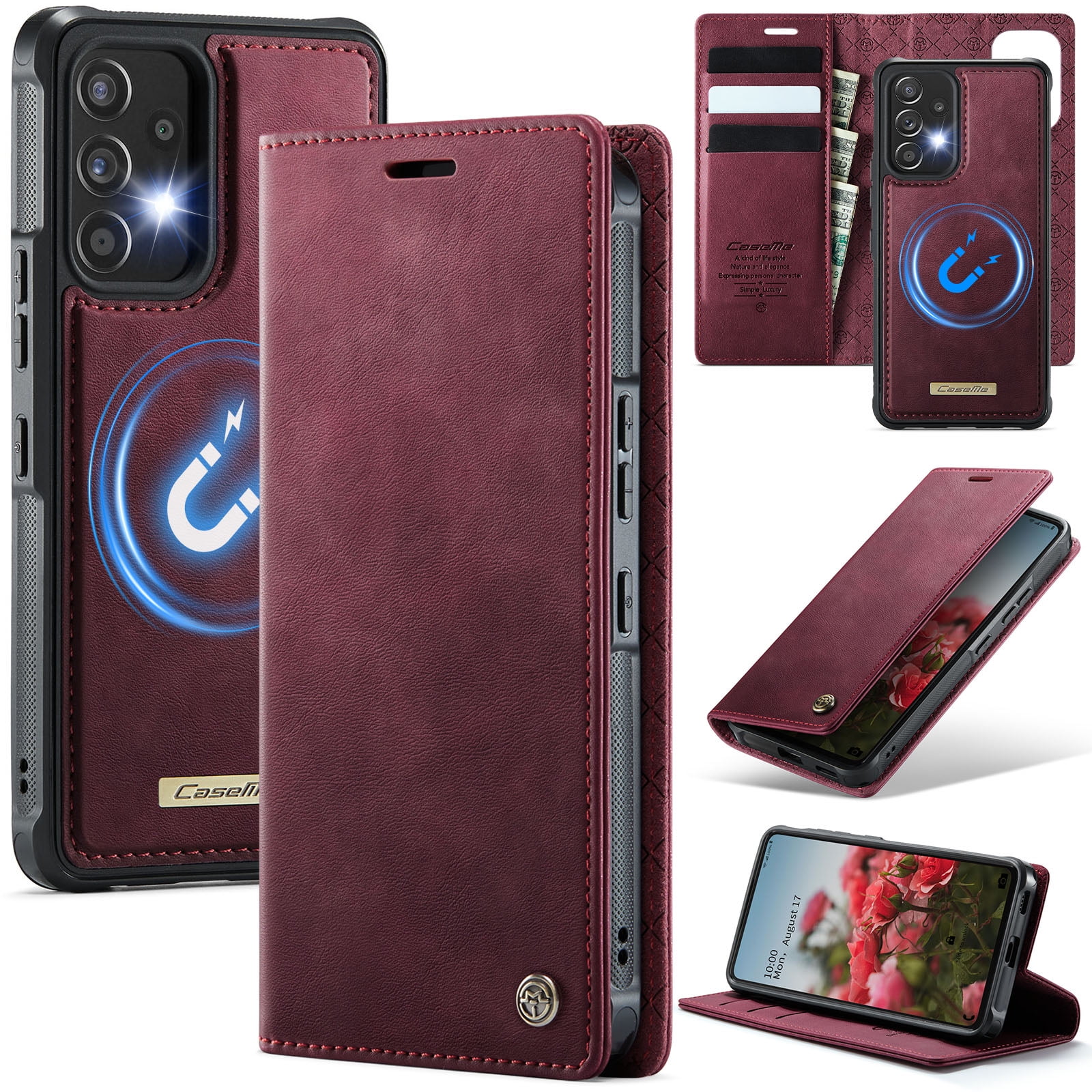 Detachable Wallet Case For Samsung Galaxy A53 5G [RFID Blocking] Flip ...