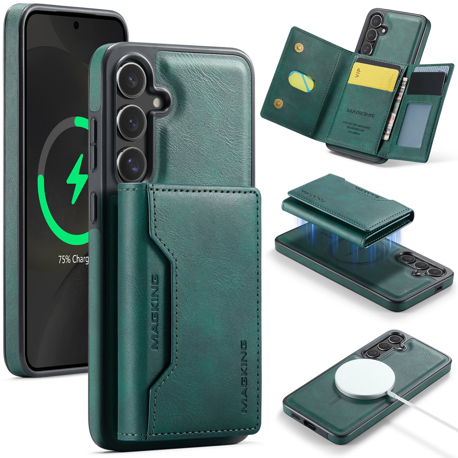 Detachable Wallet Compatible with Magsafe Wireless Charing for Samsung ...
