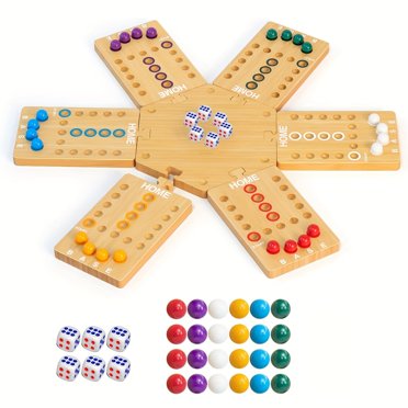 "Wengerd Wood's Hand-Painted Aggravation Board Game - Solid Oak, 24 ...