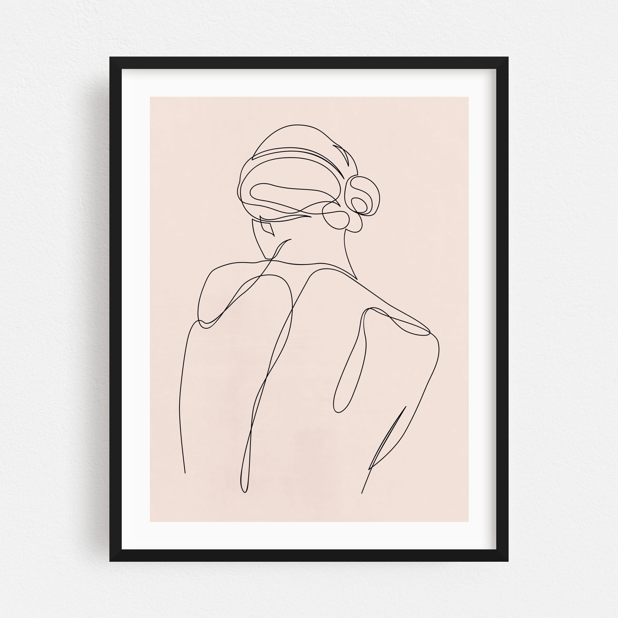 Detached - Pastel - Line Drawing Line Art Minimalist Abstract Portrait ...