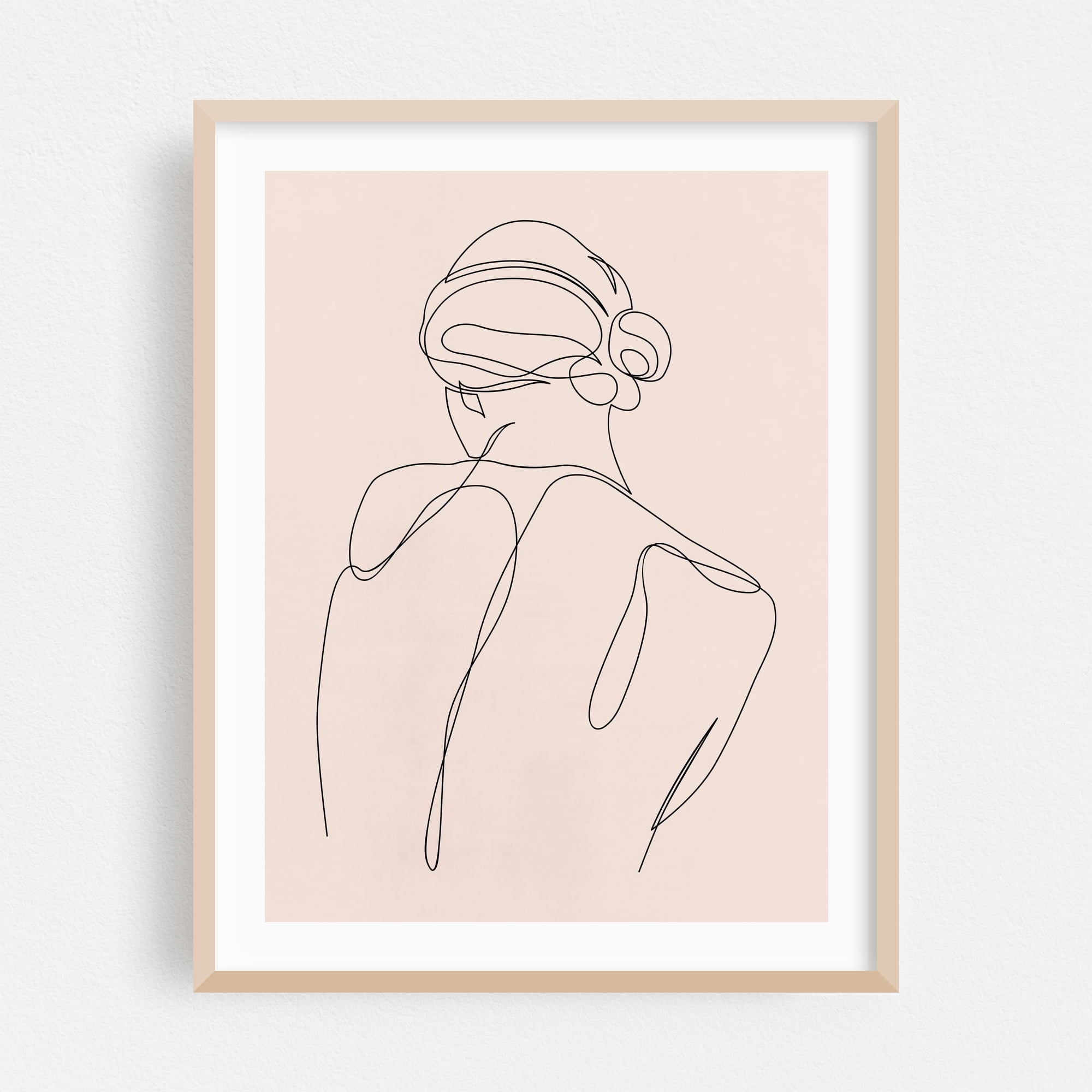 Detached - Pastel - Line Drawing Line Art Minimalist Abstract Portrait ...