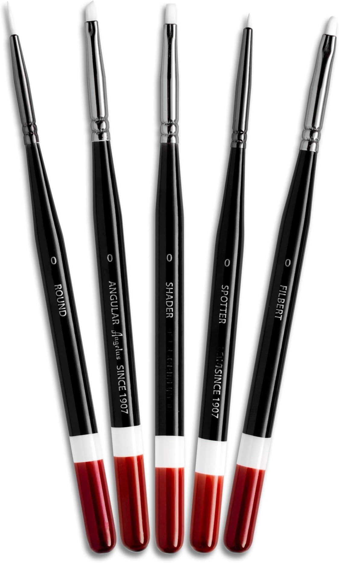 Detail Brush Set of 5 Synthetic Fibers, Ideal for , Leather, Model ...