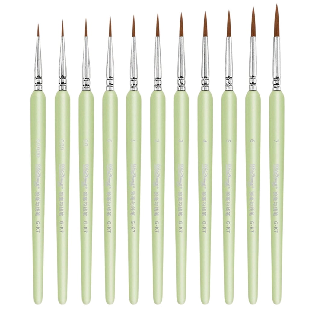 11Pcs Detail Paint Brush Set Miniature Brush for Fine Detailing Art ...