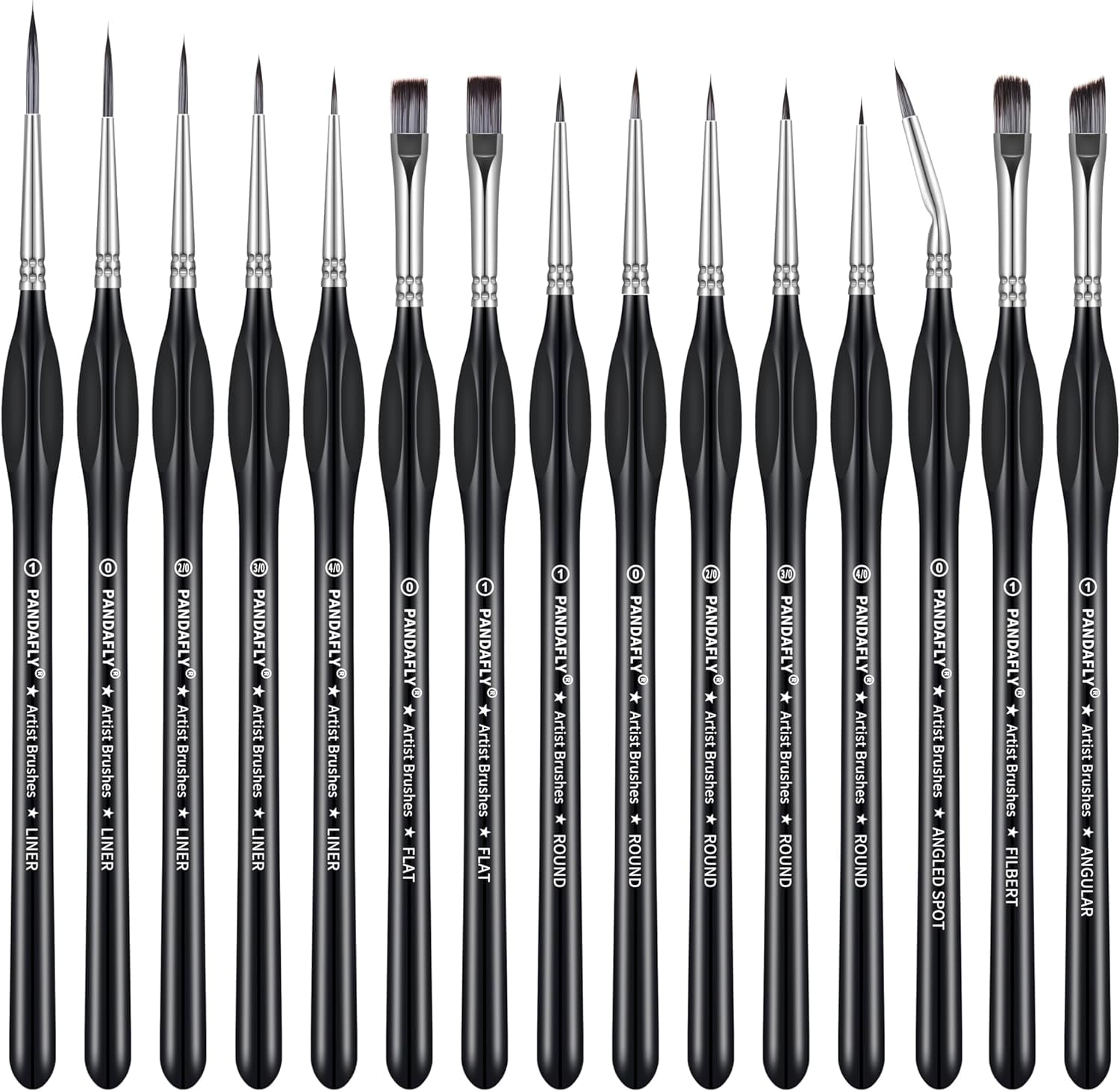 Detail Paint Brushes Set, 15pcs Miniature Brushes for Fine Detailing ...