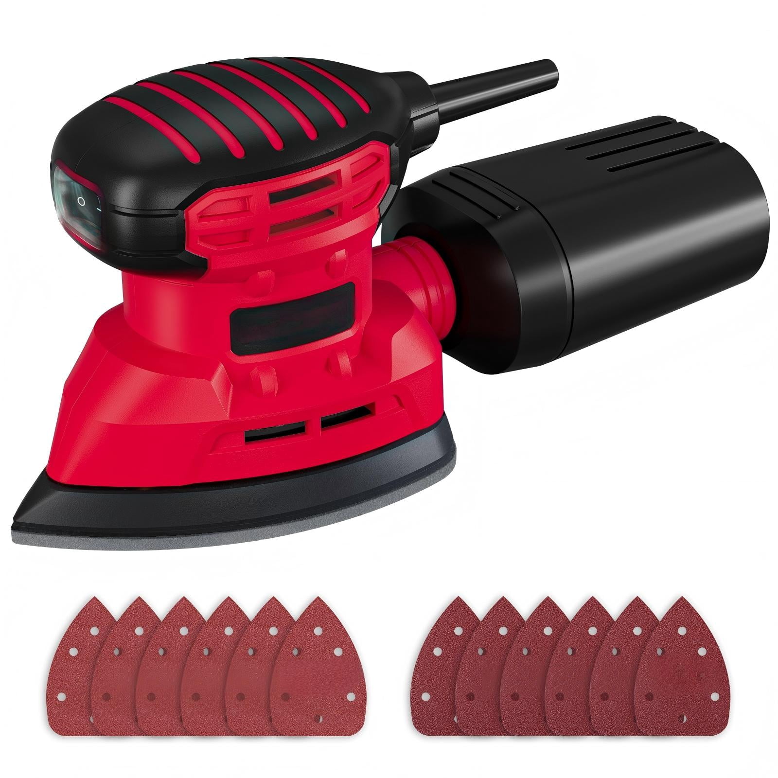 Detail Sander, 130W Hand Sander with Vacuum Dust Collector, 12000RPM ...