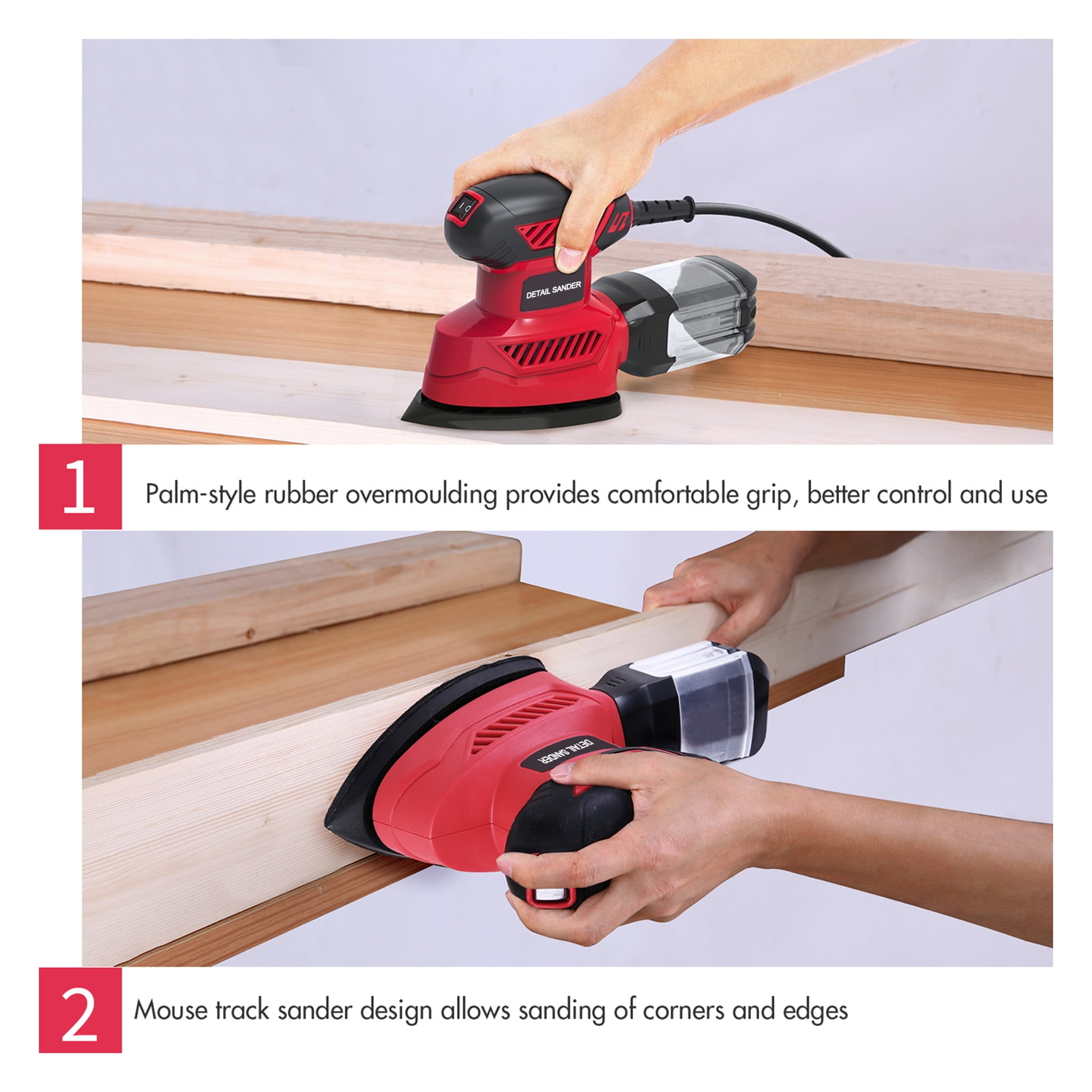 Detail Sander, 14000RPM Electric Sander, Compact Handheld Sander With ...