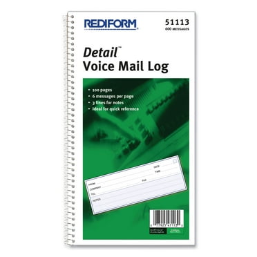 Rediform, RED51114, Follow-Up Voice Mail Log Book, 1 Each - Walmart.com